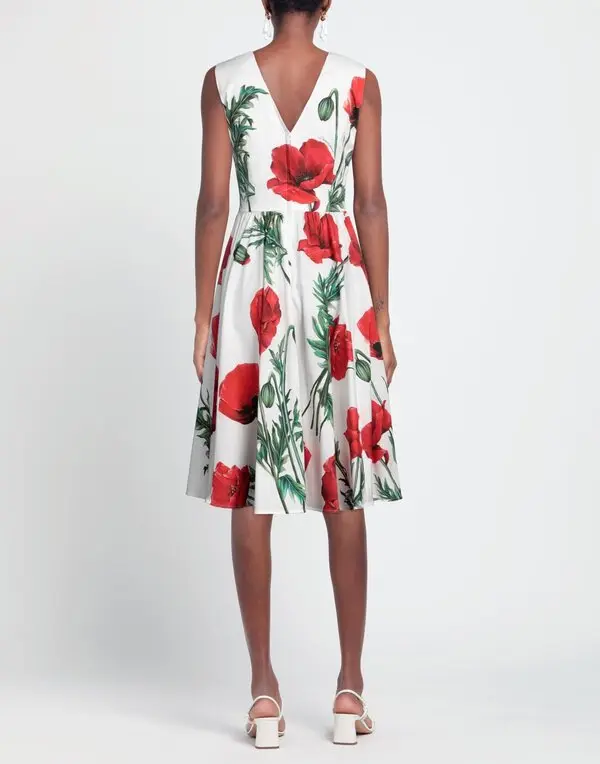 Dolce & Gabbana Sleeveless Floral Print Midi Dress