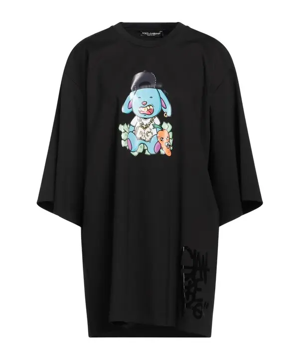Dolce & Gabbana Loose Solid Color Printed T-shirt