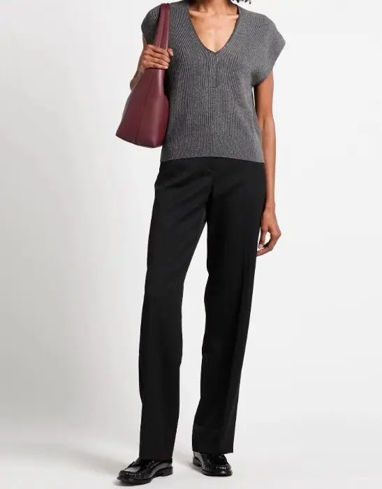 Brunello Cucinelli Sleeveless V-neck Top With Logo Detail