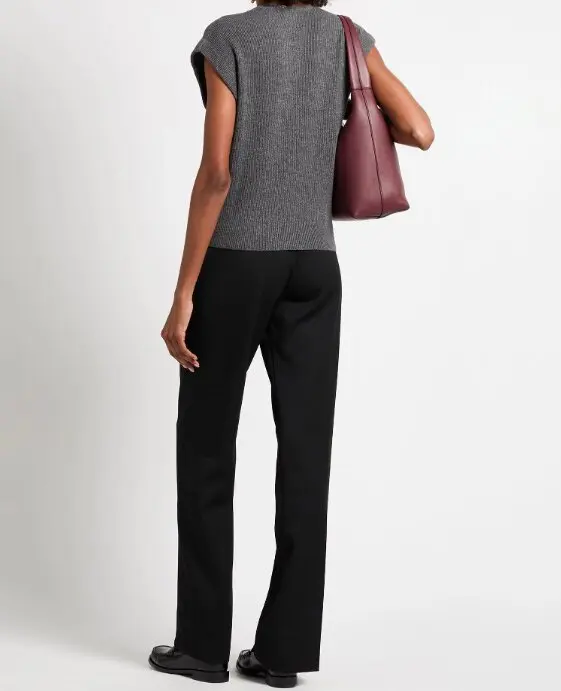 Brunello Cucinelli Sleeveless V-neck Top With Logo Detail