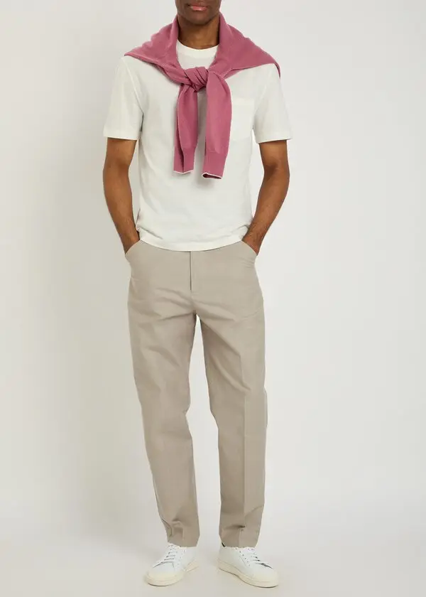 Brunello Cucinelli Ribbed Crew Neck T-shirt