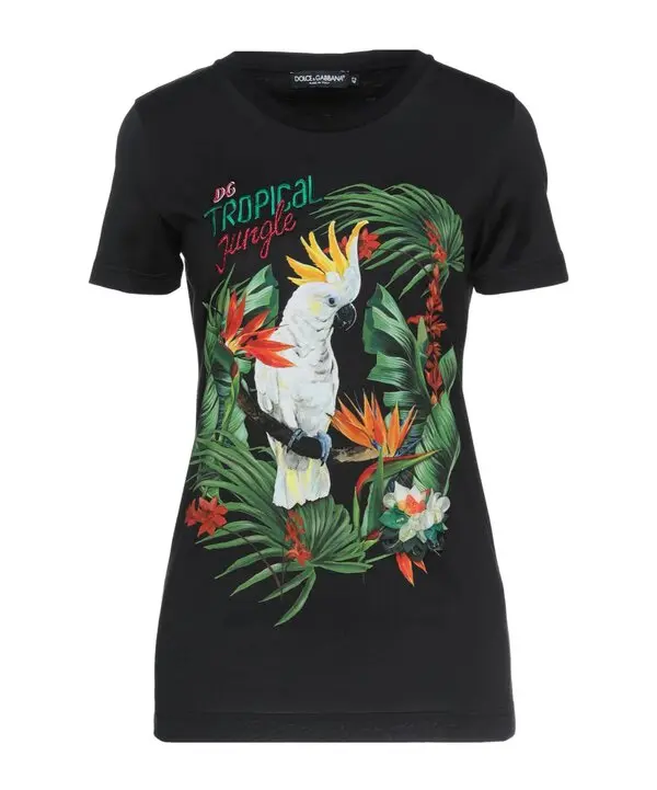 Dolce & Gabbana Solid Crew Neck Short Sleeve T-shirt