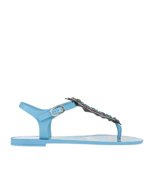 Dolce & Gabbana Embellished Thong Sandals - Blue