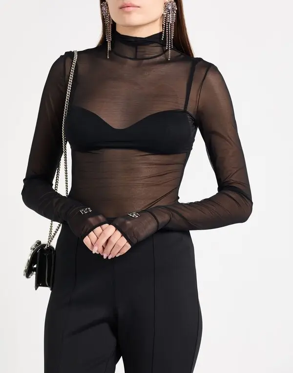 Dolce & Gabbana Sheer Mesh Long Sleeve Hoodie