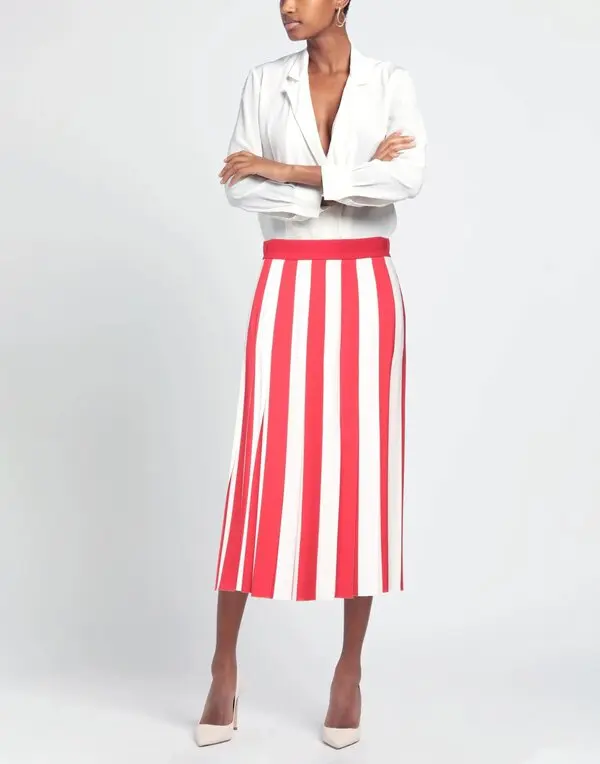 Dolce & Gabbana Striped Stretch Midi Skirt