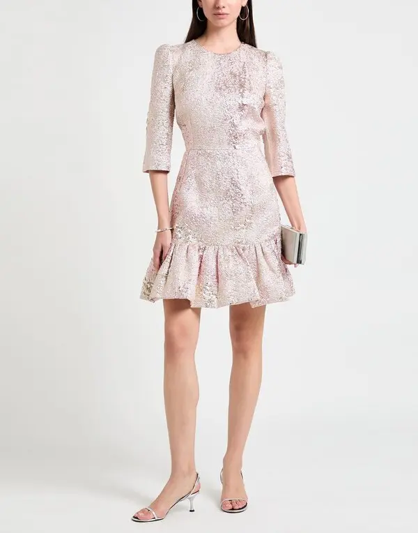 Dolce & Gabbana Flared Mini Dress With 3/4 Sleeves