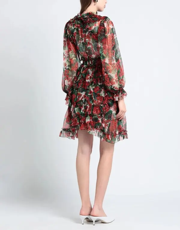 Dolce & Gabbana Floral Long-sleeve Dress