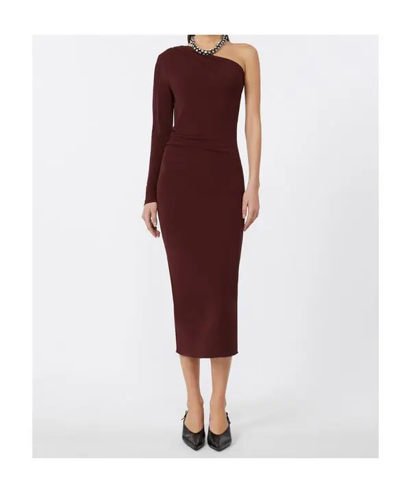 Max Mara Jersey One-shoulder Dress