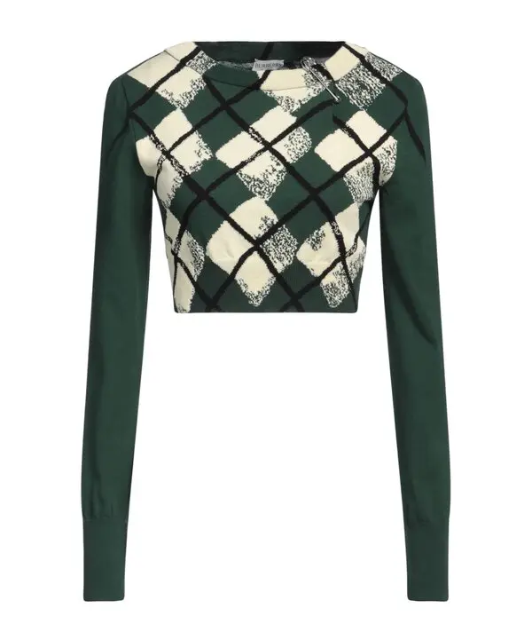 Burberry Long-sleeved Argyle Knitwear - Green