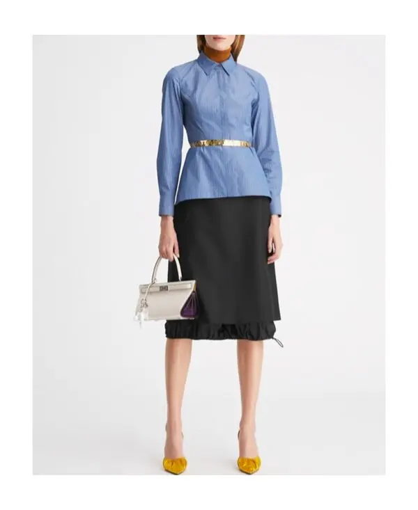 Tory Burch Ruffle Midi Skirt