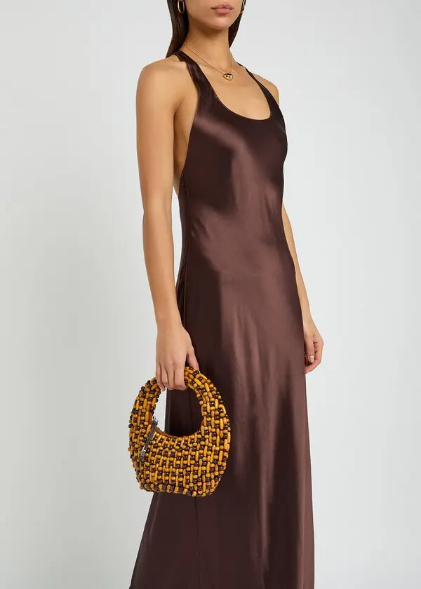 Staud Reef Beaded Top Handle Bag