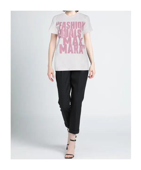 Max Mara Logo Crew Neck T-shirt - White
