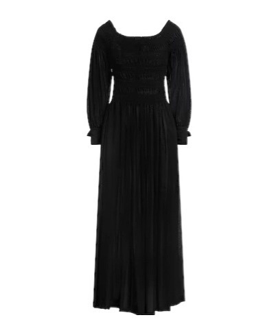 Max Mara Long Sleeve Gathered Evening Dress