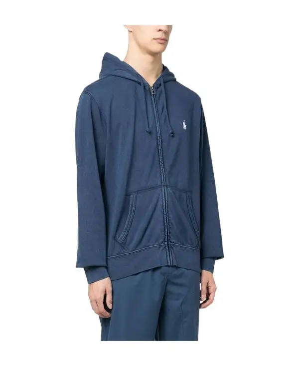 Polo Ralph Lauren Embroidered Zip-up Hoodie - Blue