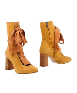 Chloé Lace-up Ankle Boots With Chunky Heel