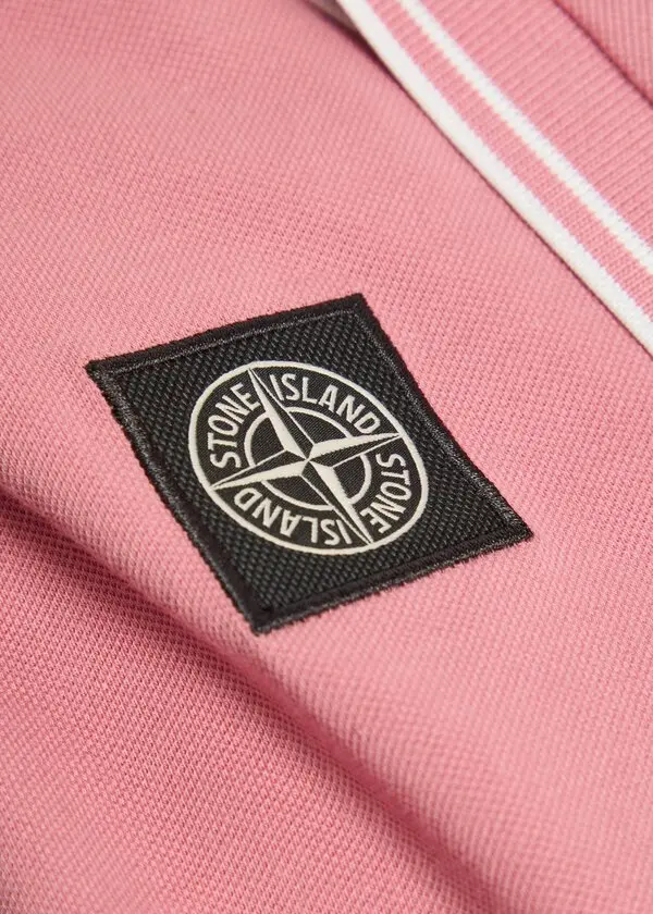 Stone Island Solid Color Cotton Polo Shirt