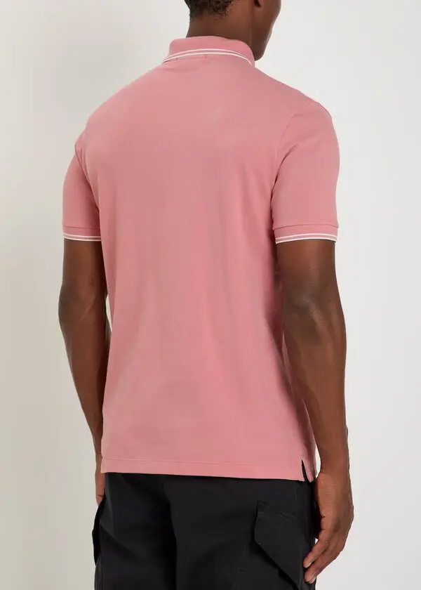 Stone Island Solid Color Cotton Polo Shirt