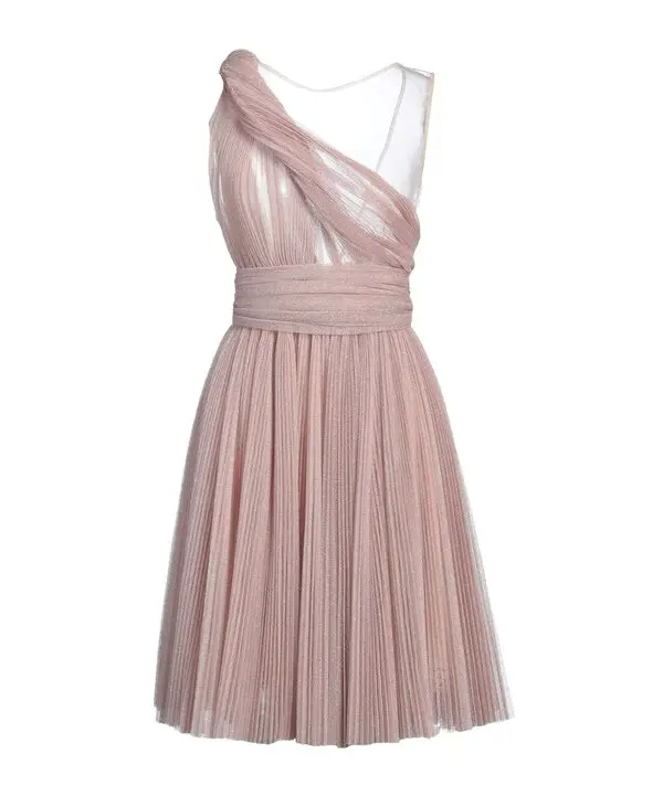 Dolce & Gabbana Metallic Puffy Sleeveless Dress - Nude