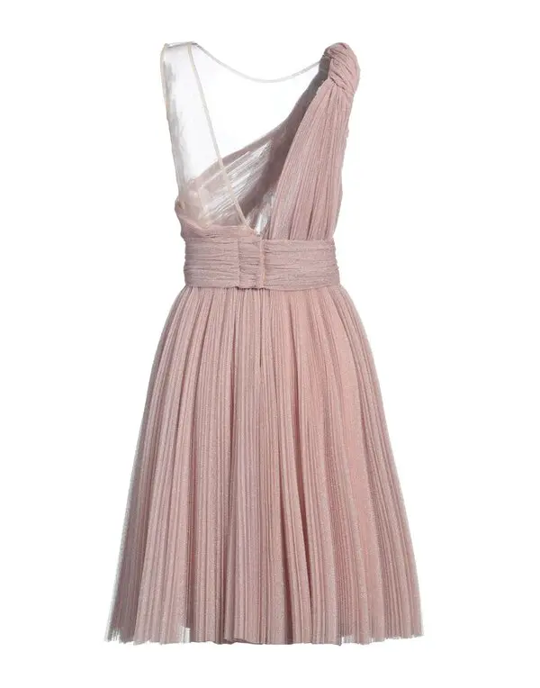 Dolce & Gabbana Metallic Puffy Sleeveless Dress - Nude