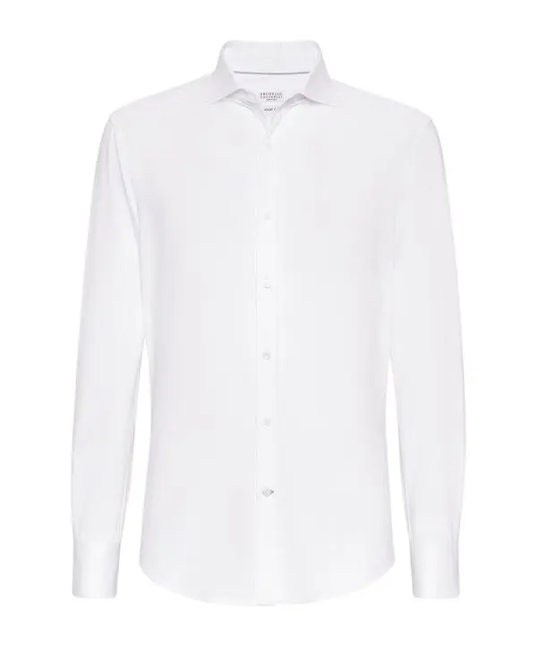 Brunello Cucinelli Spread-collar Cotton Shirt