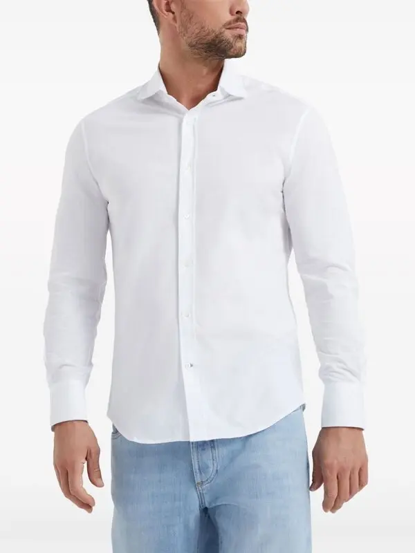 Brunello Cucinelli Spread-collar Cotton Shirt