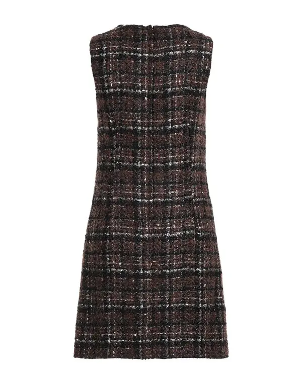 Dolce & Gabbana Sleeveless Plaid Tweed Dress