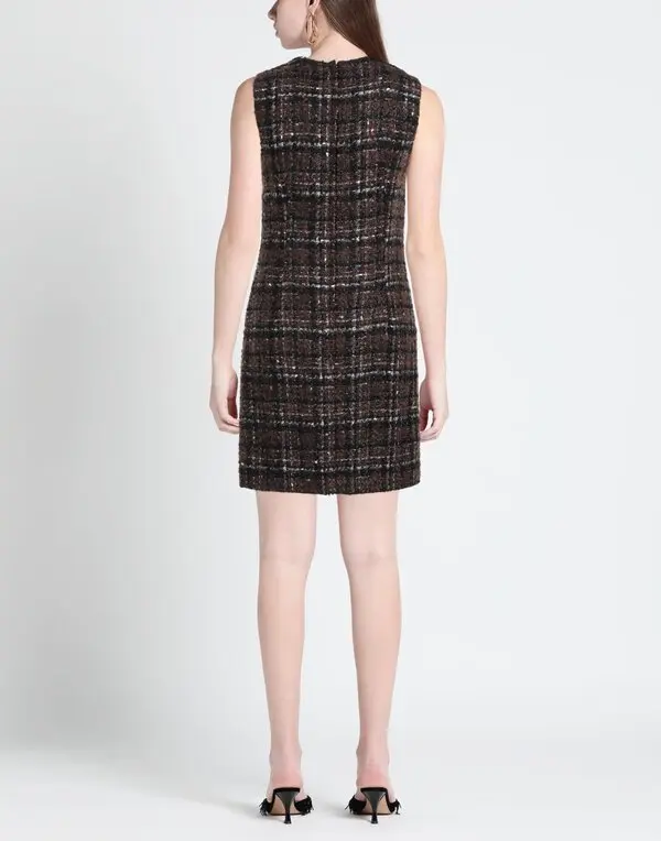 Dolce & Gabbana Sleeveless Plaid Tweed Dress