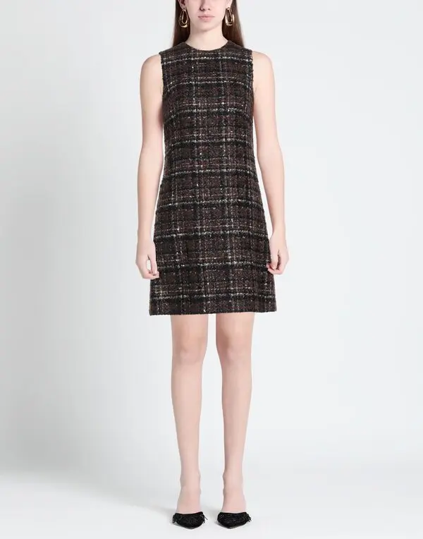 Dolce & Gabbana Sleeveless Plaid Tweed Dress
