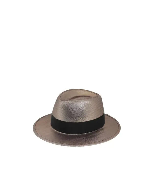 Saint Laurent Solid-colored Woven Strap Hat - Black
