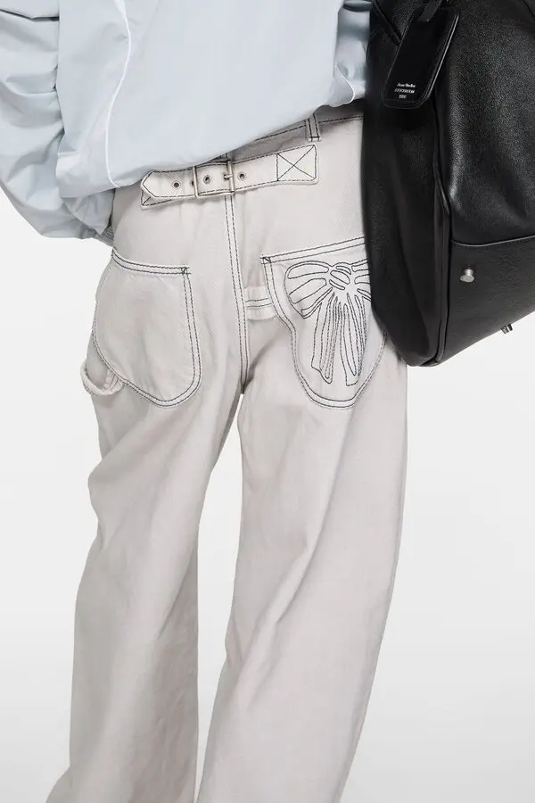 Acne Studios Bow Embroidered Trousers