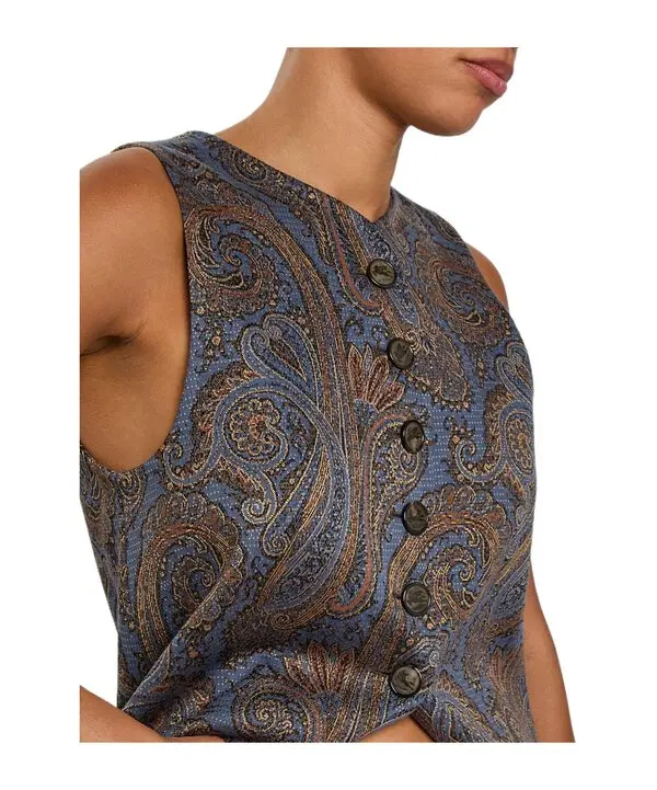 Etro Paisley-jacquard Woven Vest