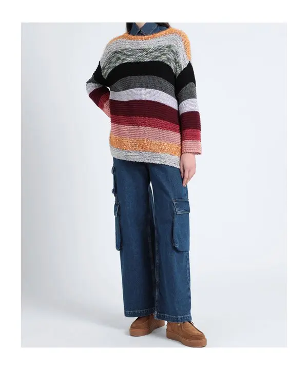 MAXCO. Max&co. Striped Boat Neck Sweater