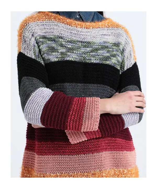 MAXCO. Max&co. Striped Boat Neck Sweater