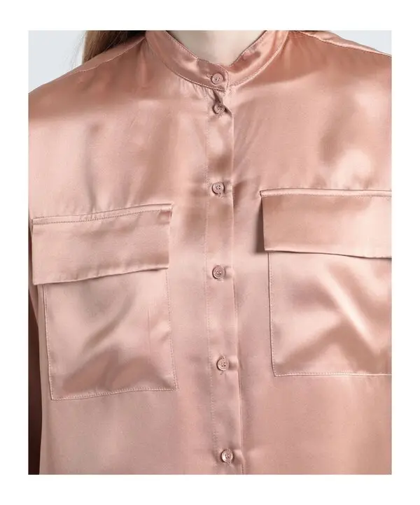 MAXCO. Max&co. Long Sleeve Shirt With Stand Collar