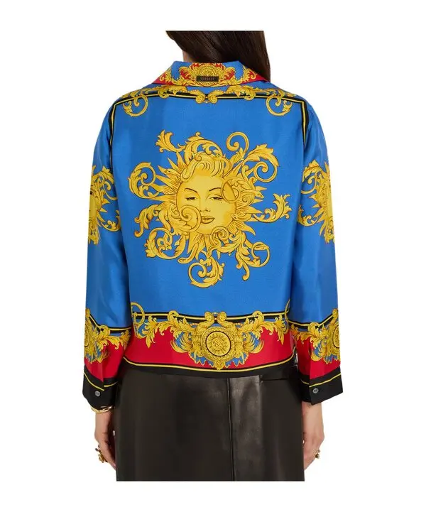 Versace Printed Silk-twill Shirt
