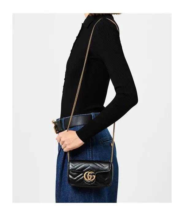 Gucci Marmont Mini Woc Bag With Chain Strap