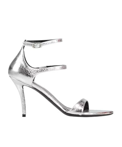 Balenciaga Glossy High-heeled Sandals With Buckled Ankle Straps