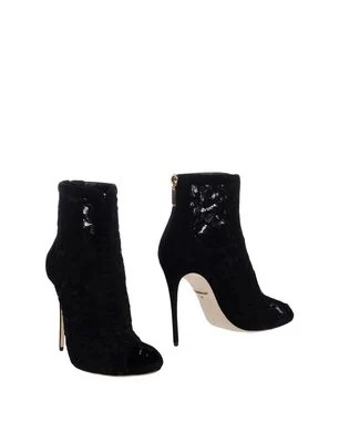 Dolce & Gabbana Suede Lace-up Ankle Boots