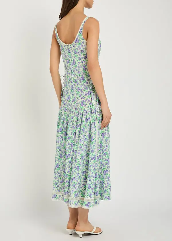 Rabanne Floral-print Silk-chiffon Midi Dress
