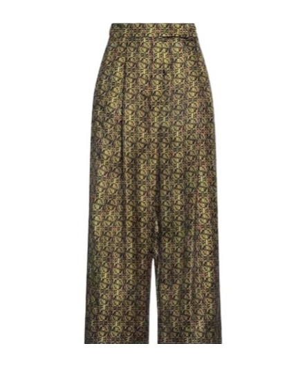 Max Mara Printed Wide-leg Trousers - Green