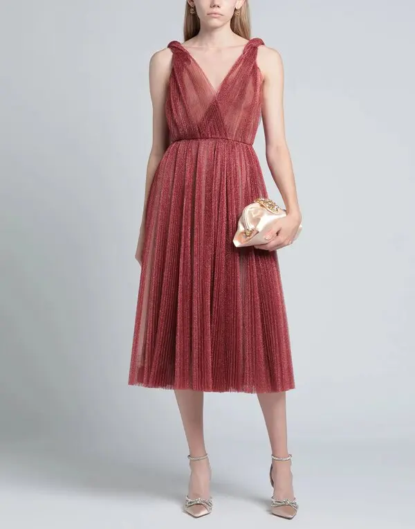 Dolce & Gabbana Pleated Sleeveless Maxi Dress