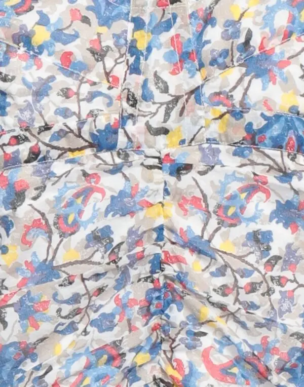Isabel Marant Étoile Floral Print Sweetheart Neckline Cropped Top - White