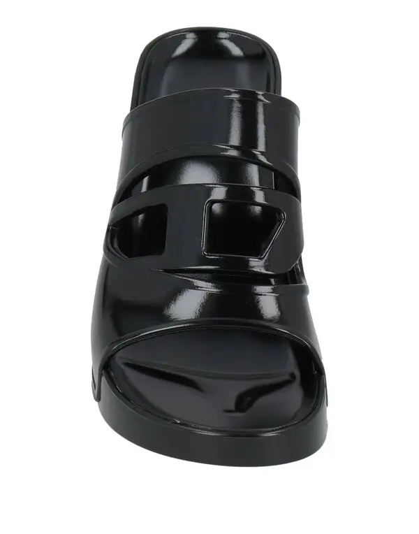 DIESEL® Rubber Block Heel Sandals - Black