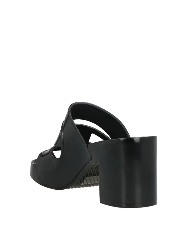 DIESEL® Rubber Block Heel Sandals - Black