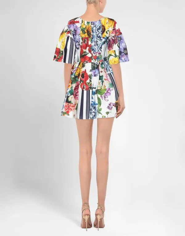 Dolce & Gabbana Floral Short Sleeve Dress