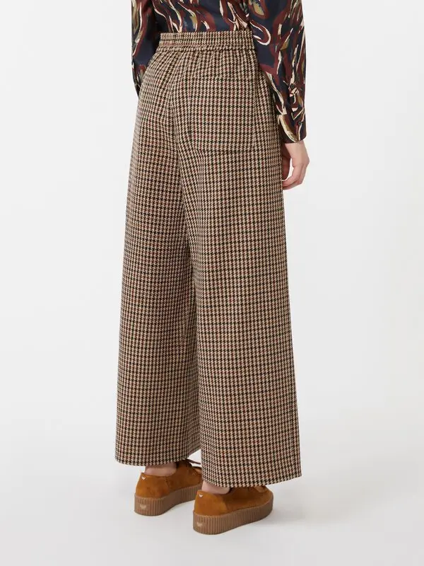 Max Mara Houndstooth Wide Leg Pants