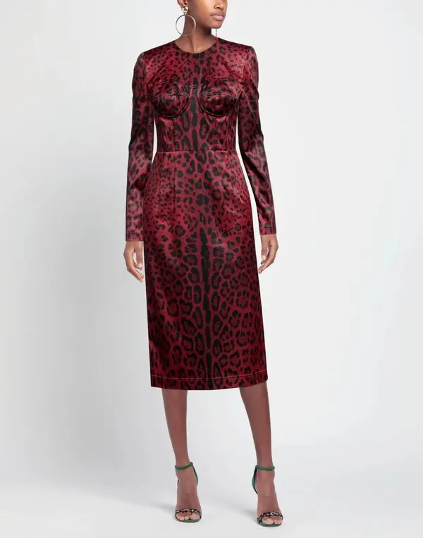 Dolce & Gabbana Leopard Print Fitted Dress