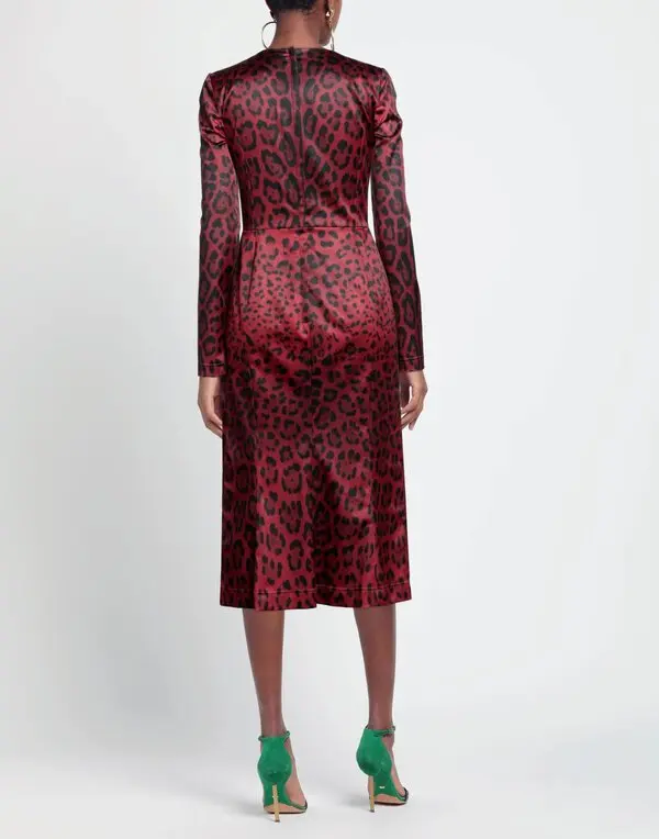 Dolce & Gabbana Leopard Print Fitted Dress