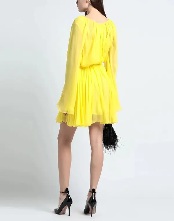 Dolce & Gabbana Ruched Long Sleeve Dress