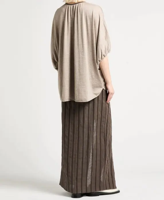 Brunello Cucinelli V-neck Three-quarter Sleeve Embellished Top